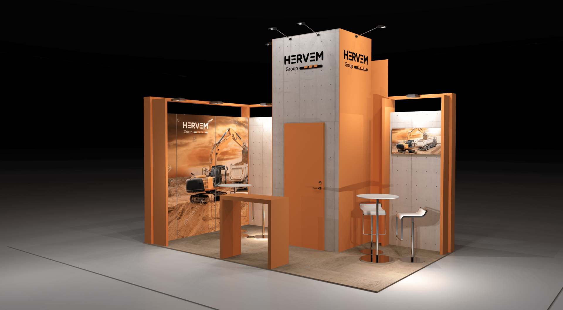 Construction company stand